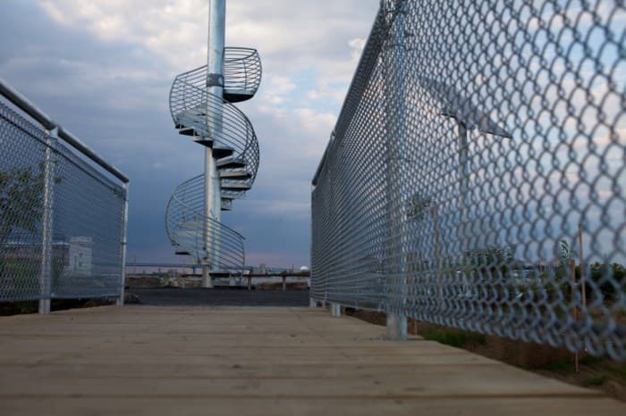 Historic Pier 53's Unique Land Buoy Stair - Salter Spiral Stair